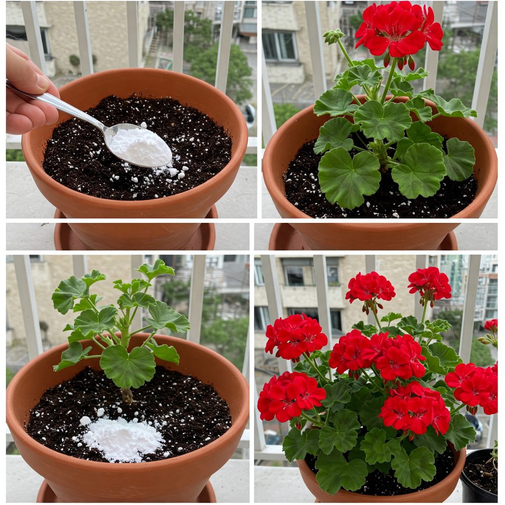 Here’s how to have geraniums full of flowers: you have to water them ...