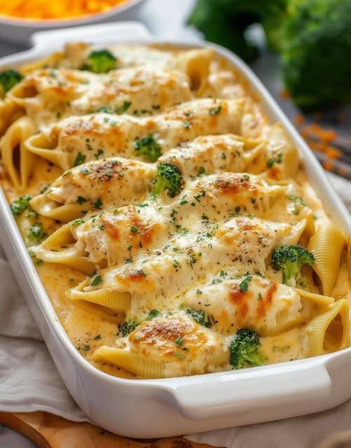 Chicken Broccoli Alfredo Stuffed Shells – Best Recipes
