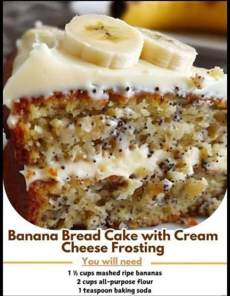 Banana Bread Cake with Cream Cheese Frosting – Best Recipes